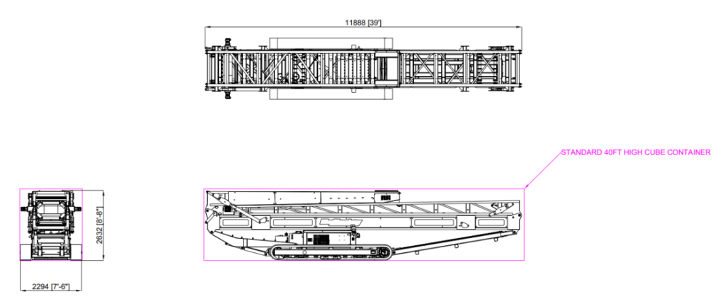 Lippmann 40100ST-T Tracked Conveyor | High-Capacity Handling